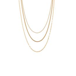 Hey Happiness Necklace 'Fine Triple Layer' female Gold size Onesize
