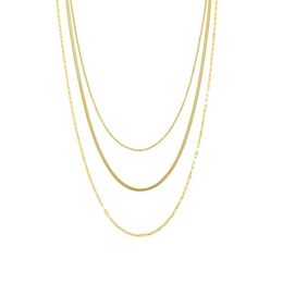 Hey Happiness Necklace 'Fine Triple Layer' female Gold size Onesize