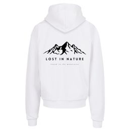 F4NT4STIC Herren Kapuzenpullover "MOUNTAIN x F4NT4STIC", wei&szlig;, Gr. XS, Obermaterial: 100% Baumwolle, Pullover, Print