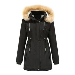 YOUTHUP Winter Parka female Black size 3XL