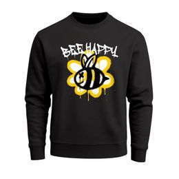 Neverless Sweatshirt 'Bee Happy' male Black size 5XL