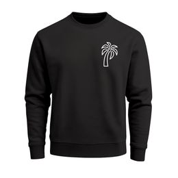 Neverless Sweatshirt 'Palm Lineart Logo' male Black size 5XL
