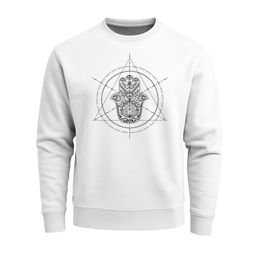 Neverless Sweatshirt 'Hamsa Hand' male White size XXL