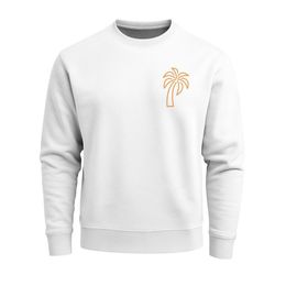 Neverless Sweatshirt 'Palm Lineart Logo' male White size S