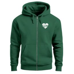 Neverless Zip-Up Hoodie 'Wanderlust' male Green size 3 XL