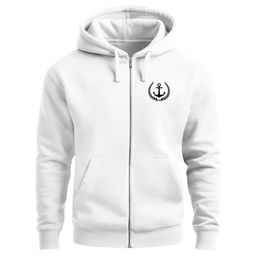 Neverless Zip-Up Hoodie 'Anker Captain' male White size L