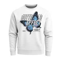 Neverless Sweatshirt 'Butterfly' male White size 4XL