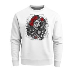 Neverless Sweatshirt 'Day of Dead' male White size S