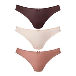 Petite Fleur String Damen Gr&ouml;&szlig;e L nude / schoko / puder