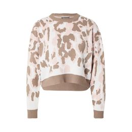 Only Pullover 'ONLFLAIR' Damen Gr&ouml;&szlig;e XS braun / pastellpink / wei&szlig;