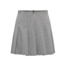 Only Damen Minirock "ONLFINE PLEAT SKIRT BOX JRS", schwarz, Gr. XS, gemustert, Obermaterial: 73% Polyester, 25% Viskose, 2% Elasthan, R&ouml;cke