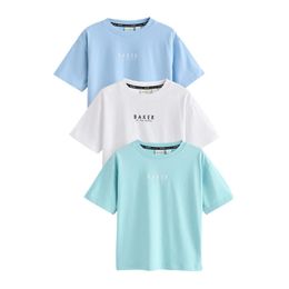 Baker by Ted Baker T-Shirts Jungen Gr&ouml;&szlig;e 98 hellblau / mint / schwarz / wei&szlig;