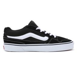 Vans Herren Sneaker "CALDRONE", Gr. 40, schwarz, Leder, unifarben, Schuhe, mit kontrastfarbenem Logobadge an der Ferse