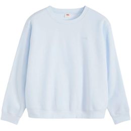 Levi's Sweatshirt LEVI'S "EVERYDAY CREW SWEATSHIRT", Damen, Gr. L (40), country air brushed fleece, Sweatware, Obermaterial: 58% Baumwolle, 42% Polyester, regular fit normal, Rundhals, B&uuml;ndchen, Sweatshirts Sweatshirt, mit kleinem Logo auf der Brust