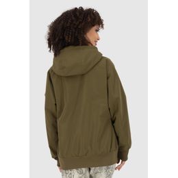 alife and kickin ALIFE & KICKIN Damen Outdoorjacke "RenitaAKA"schwarz olive, Gr. XS, unifarben, Web, Obermaterial: 100% Polyester, Jacken, mit Kapuze in bequemen Fit