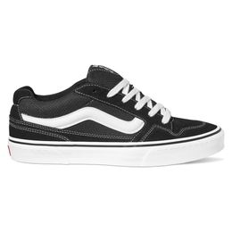 Vans Herren Sneaker "CALDRONE", Gr. 42,5, schwarz, Leder, unifarben, Schuhe, mit kontrastfarbenem Logobadge an der Ferse