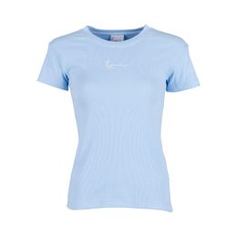 Karl Kani Damen T-Shirt "Karl Kani Small Signature Rib T-Shirt"blau, Gr. XS, bedruckt, 95% Baumwolle, 5% Elasthan, Shirts
