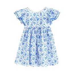 next Kleid M&auml;dchen Gr&ouml;&szlig;e 98 blau / wei&szlig;