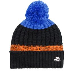 GUGGEN Mountain Beanie 'M&uuml;tze K109 Winterm&uuml;tze mit Bommel und leichtem Fleecefutter' female Black size Onesize