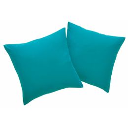 Dekokissen OTTO HOME, B:50cm L:50cm, blau, Polyester, Dekokissen_Sitzkissen_Kissenh&uuml;llen, "Parry Microfaser", 2-er Set, unifarben, Kissenh&uuml;llen ohne