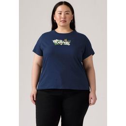 LEVI'S&reg; PLUS T-Shirt LEVI'S PLUS "PL PERFECT TEE", Damen, Gr. XL (46/48), plus p2 daisy bw fill navy blazer, Single Jersey, Obermaterial: 100% Baumwolle, Shirts T-Shirt