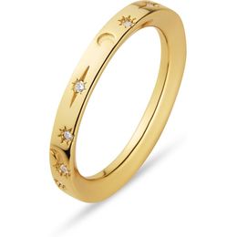 JETTE Ring Damen Gr&ouml;&szlig;e 61 gold / transparent