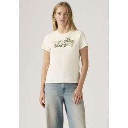 Levi's T-Shirt LEVI'S "LSE THE PERFECT TEE", Damen, Gr. M (38), daisy bw egret, Jersey, Obermaterial: 100% Baumwolle, figurumspielend h&uuml;ftlang, Rundhals, Shirts T-Shirt, mit Logodruck