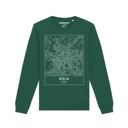 Watapparel Sweatshirt 'City maps Berlin Landkarte' male Green size XL