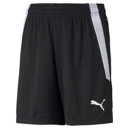 Puma Kinder Trainingsshorts "TEAMLIGA SHORTS JR", schwarz-wei&szlig;, Gr. 140, unifarben, Interlock, Obermaterial: 100% Polyester, Hosen, sportlicher Stil