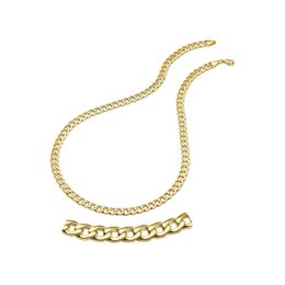 Firetti Damen Goldkette "Schmuck Geschenk Gold 333 Halskette Panzerkette", 50, Gelbgold 585, B: 6,4mm, gold, Gelbgold 585, B:6,4mm, Halsketten, Made