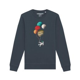 Watapparel Sweatshirt ' Balloon Spaceman ' male Grey size XXXL