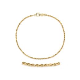 Firetti Damen Goldarmband "Schmuck Geschenk Gold 333 Armkette Zopfkette", 21, Gelbgold 333, gold, Gelbgold 333, Armb&auml;nder, Made in Germany