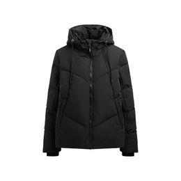 SOCCX Kurze, strukturierte Steppjacke mit Kapuze Damen Gr&ouml;&szlig;e XS schwarz Winterjacke