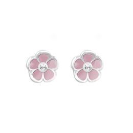 Elli Ohrringe 'Blume' Damen Gr&ouml;&szlig;e One Size pink / silber