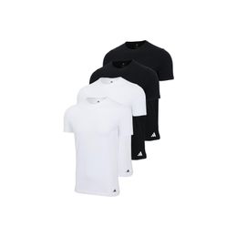 Herren T-Shirt "T-Shirt Crew Neck Shirt Active Flex Cotton 4P 4er Pack", bunt, Gr. L, adidas originals, Obermaterial: 95% Baumwolle CO. 5% Elasthan