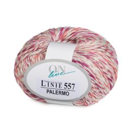 Linie 557 Palermo von ONline, Wei&szlig;/Rosa/Lila, aus Baumwolle