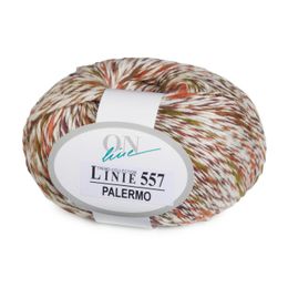 Linie 557 Palermo von ONline, Wei&szlig;/Violett/Gr&uuml;n/Orange/Braun, aus Baumwolle