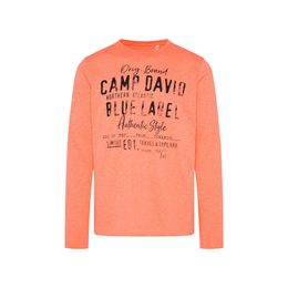 CAMP DAVID Shirt male Orange size M