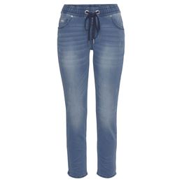 Kangaroos Damen Jogg Pants "7/8 JOGG-DENIM", blau, Basic, Gr. 32, Abriebeffekte, Jersey, Obermaterial: 59% Alpaka, 40% Polyester, 1% Elasthan, Jeans,