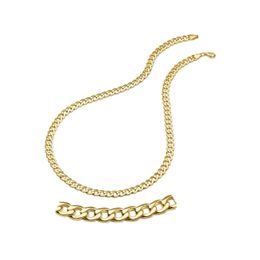 Firetti Damen Goldkette "Schmuck Geschenk Gold 333 Halskette Panzerkette", 45, Gelbgold 333, B: 6,4mm, gold, Gelbgold 333, B:6,4mm, Halsketten, Made