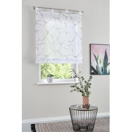 Raffrollo OTTO HOME, B:80cm H:140cm, grau, Obermaterial: 100% Polyester, K&uuml;che, Raffrollos, "Fulda", Transparent, Voile, Polyester