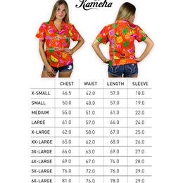 King Kameha Bluse 'Flamingo Melone' Damen Gr&ouml;&szlig;e L orange