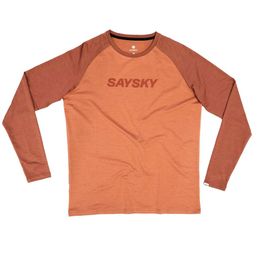 Saysky Logo Pace Long Sleeve Bekleidung Herren rot