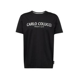 Carlo Colucci T-Shirt 'Di Comun' Herren Gr&ouml;&szlig;e XXXL schwarz / wei&szlig;
