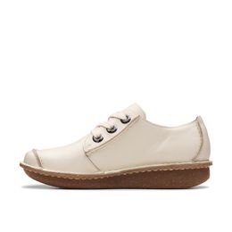 Clarks Sportlicher Schn&uuml;rschuh 'Funny Dream' Damen Gr&ouml;&szlig;e 41.5 wei&szlig;