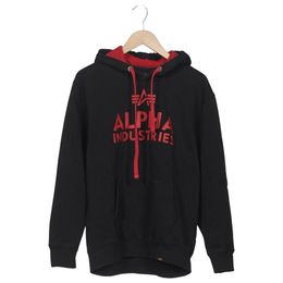 Alpha Industries Kapuzenpullover Herren Gr&ouml;&szlig;e L Second Hand schwarz