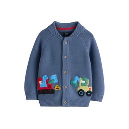 next Strickjacke Jungen Gr&ouml;&szlig;e 86 blau / gelb / rot