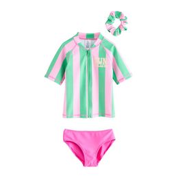 next Set: Bikinitop, Schwimmshirt, Bikinihose und Haargummi M&auml;dchen Gr&ouml;&szlig;e 98 gr&uuml;n / pink / rosa
