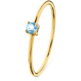 Christ Ring female Blue, Gold size 58