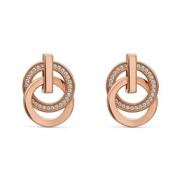 JETTE Ohrstecker 'Swing' Damen Gr&ouml;&szlig;e One Size rosegold / wei&szlig;